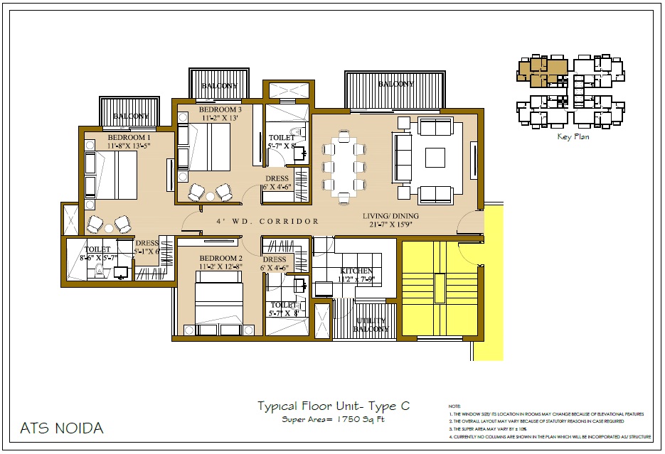 ATS Pristine Phase II Floor Plans | Sector 150, Noida