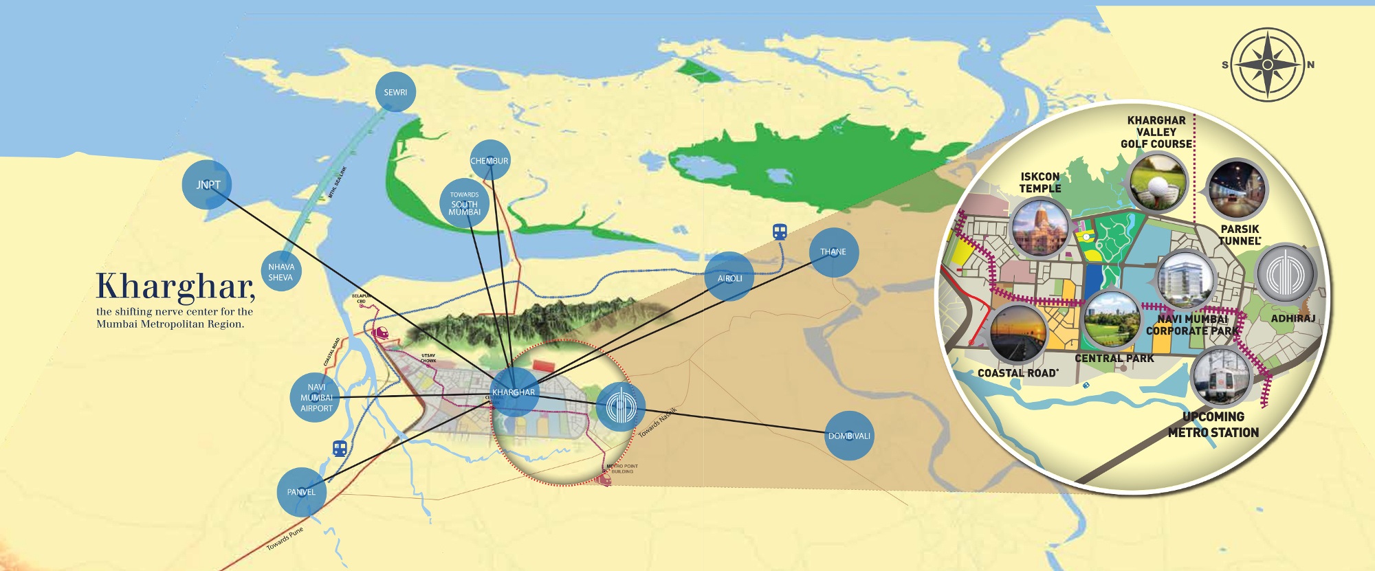 Adhiraj Capital City Meraki Location Map | Kharghar, Mumbai