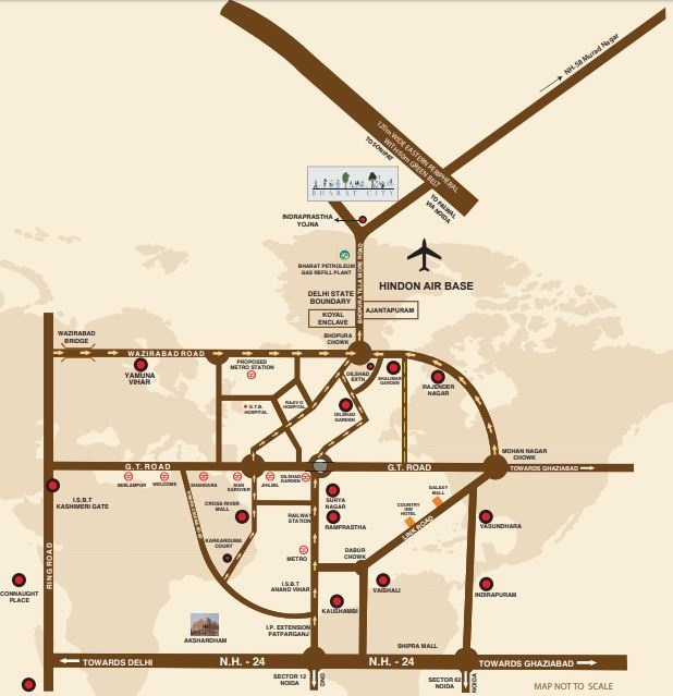 BCC Bharat City Phase 2 Location Map | Indraprastha Yojna, Ghaziabad