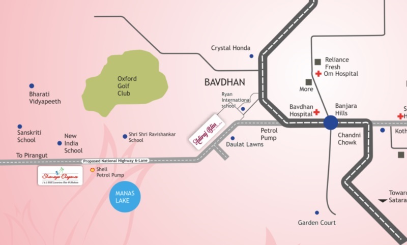 CK Shanaya Elegance Location Map | Bhugaon, Pune