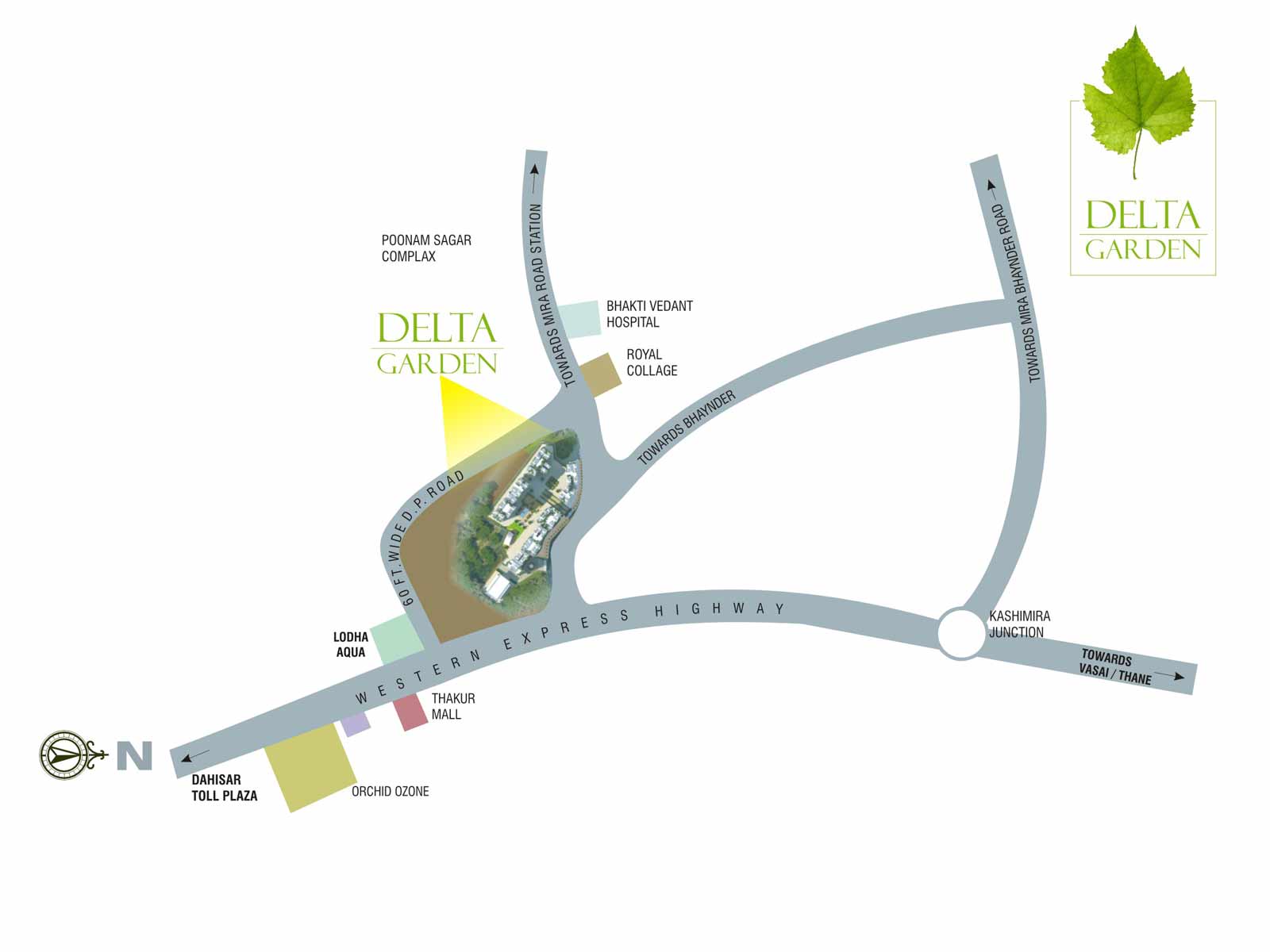 Delta Garden Location Map | Mira Road, Mumbai