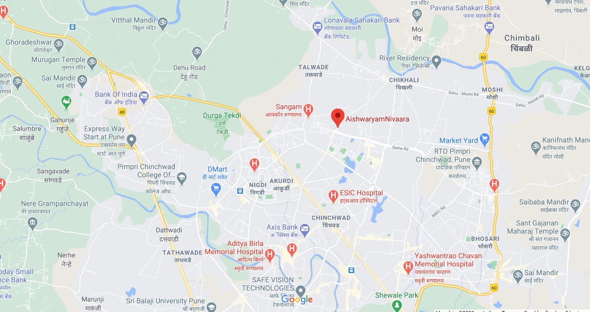 Aishwaryam Nivaara Location Map | Chikhali, Pune