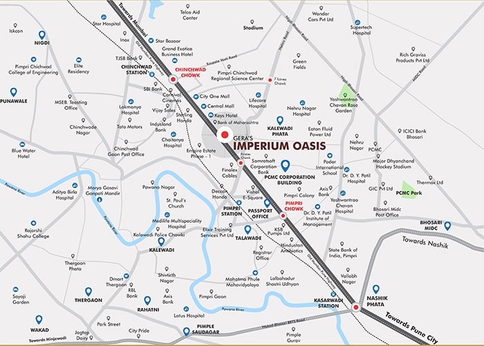 Geras Imperium Oasis Location Map | Pimpri Chinchwad, Pune