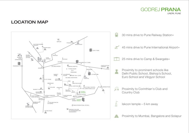 Godrej Prana Location Map | Undri, Pune