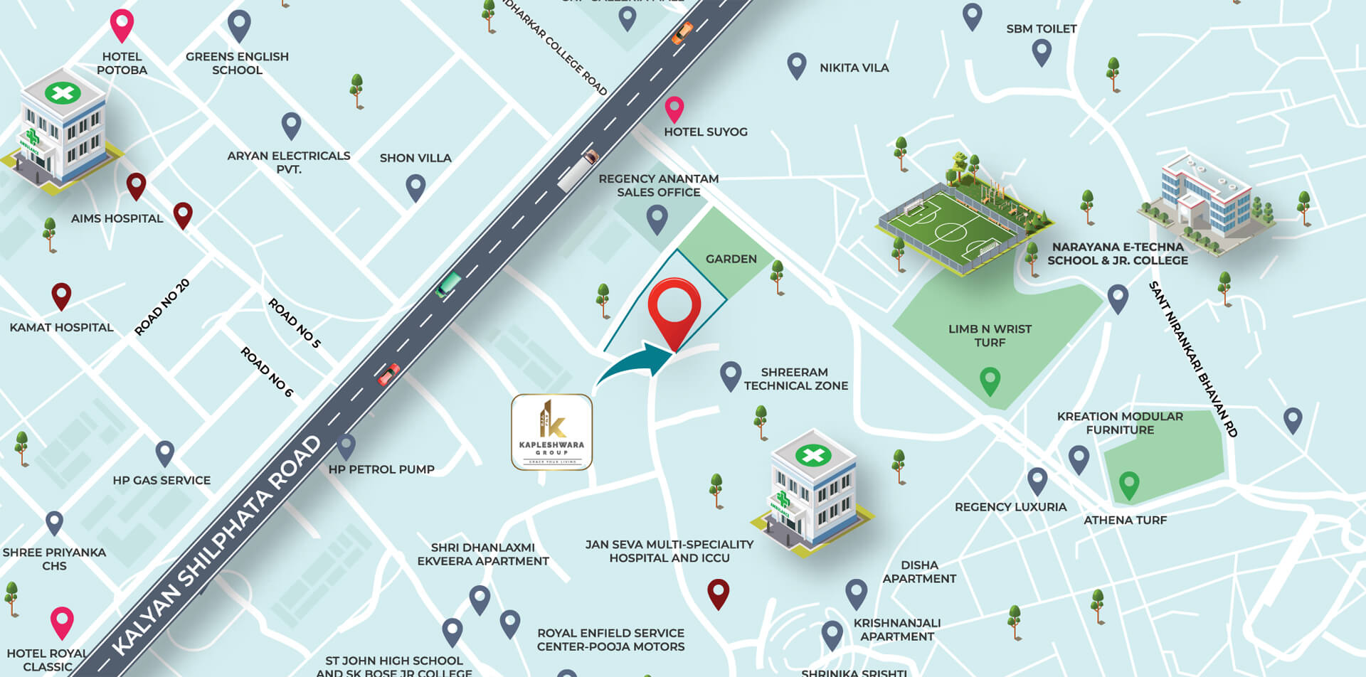 Kapleshwara Residency Location Map | Dombivli (E), Mumbai, Mumbai