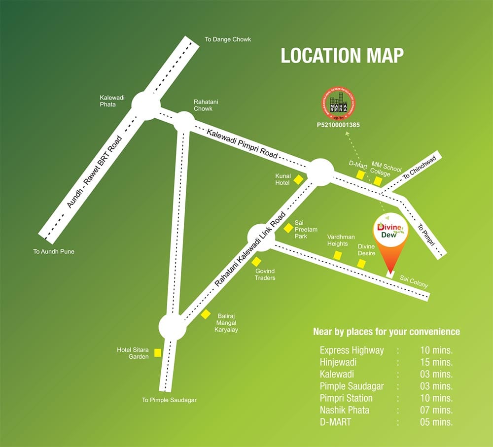 Shiv Divine Dew Location Map | Rahatani, Pune
