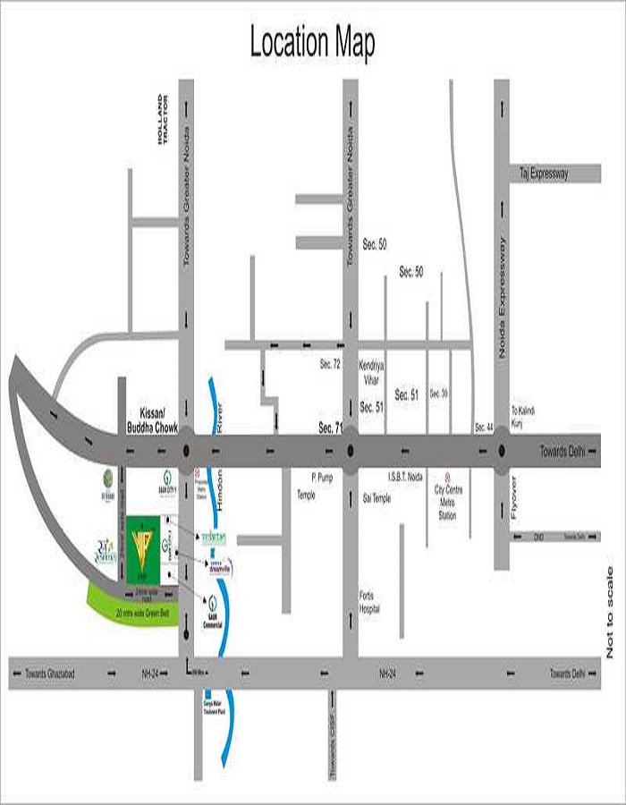 VVIP Homes Location Map | Noida Extension, Greater Noida